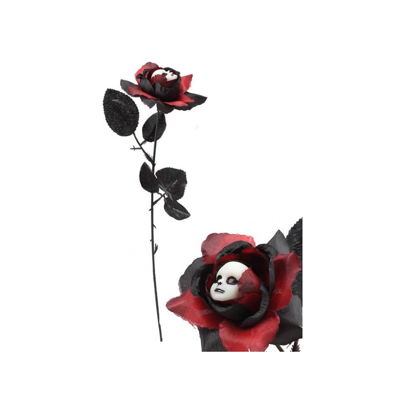 Rose noire et rouge - La magie du déguisement - décoration Halloween