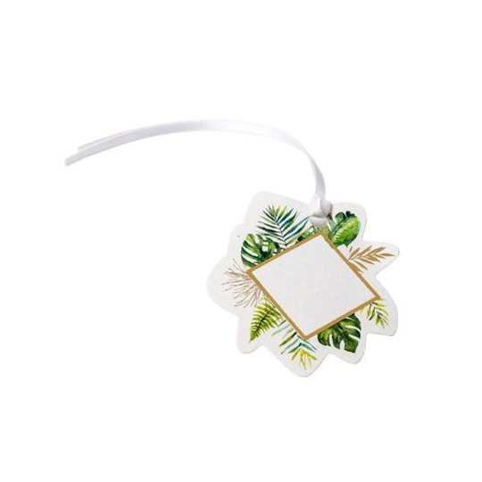 10 étiquettes tropicales avec ruban - Magie du Déguisement - Décoration ...