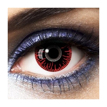 Lentilles noire et rouge - Magie du Déguisement - Halloween